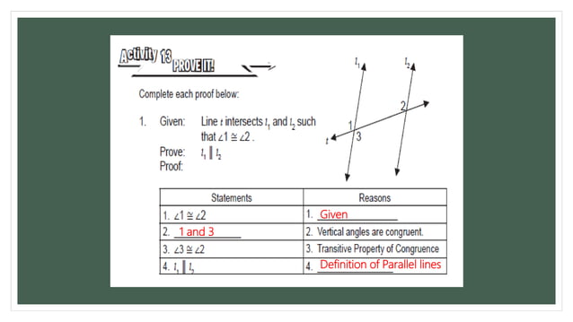 Parallelism and perpendicularity | PPTX