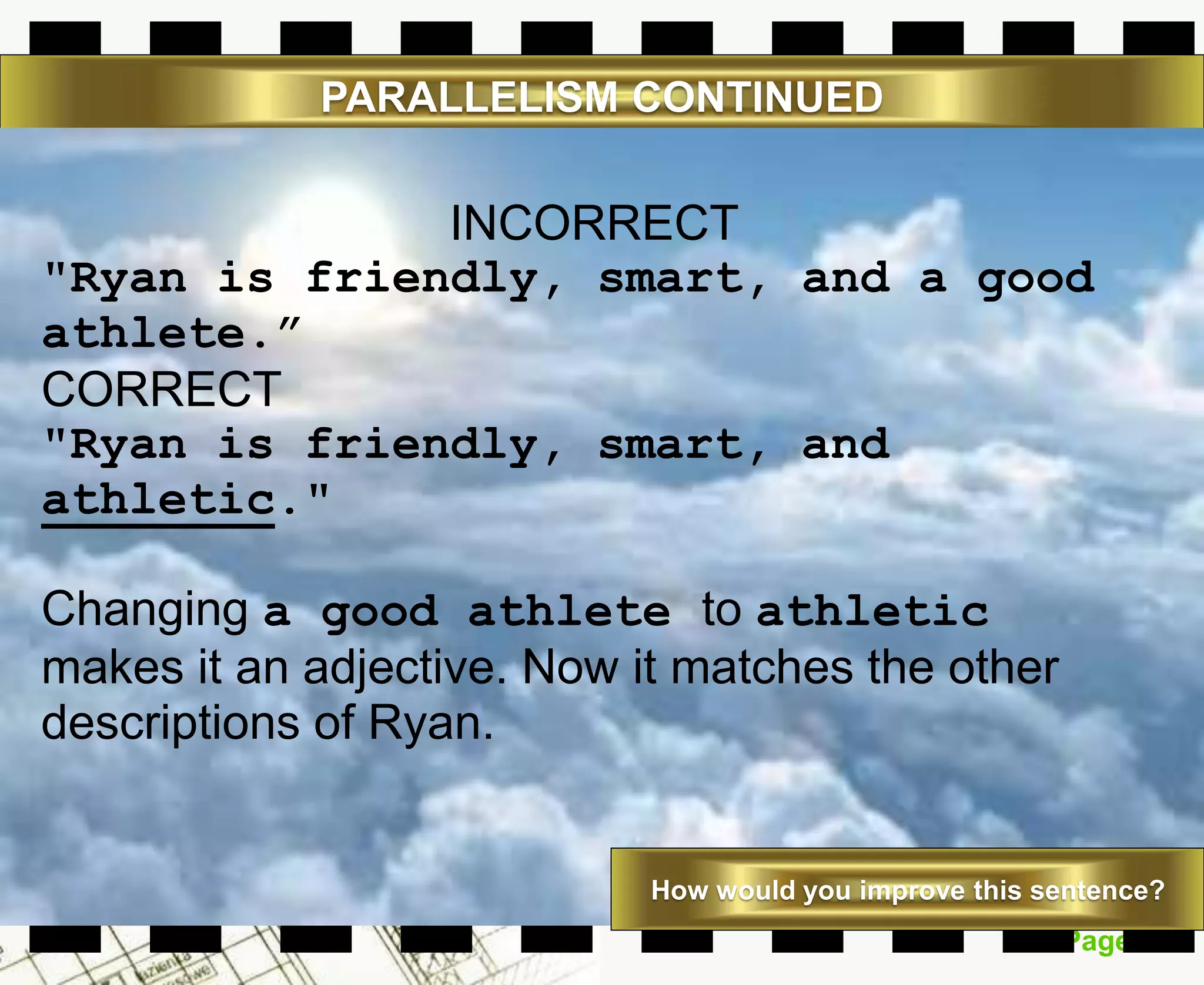 Parallelisms in sentences | PPTX