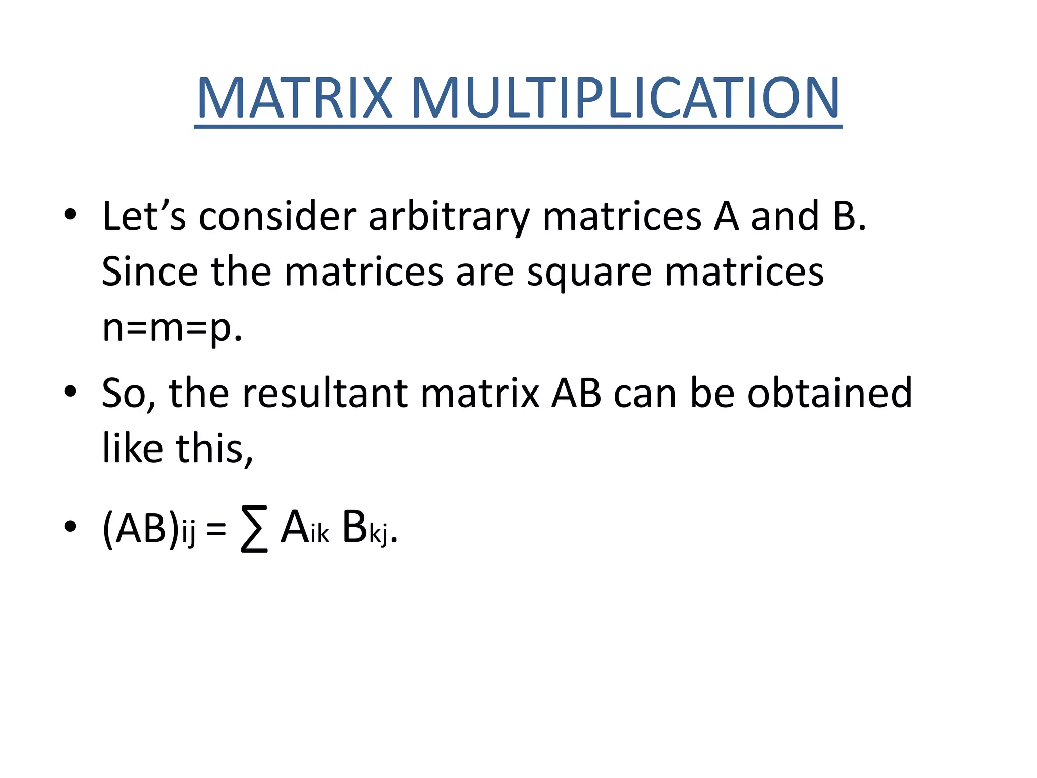 Parallelizing matrix multiplication | PPT