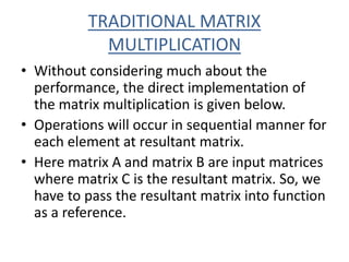 Parallelizing matrix multiplication | PPT