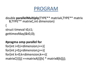 Parallelizing matrix multiplication | PPT