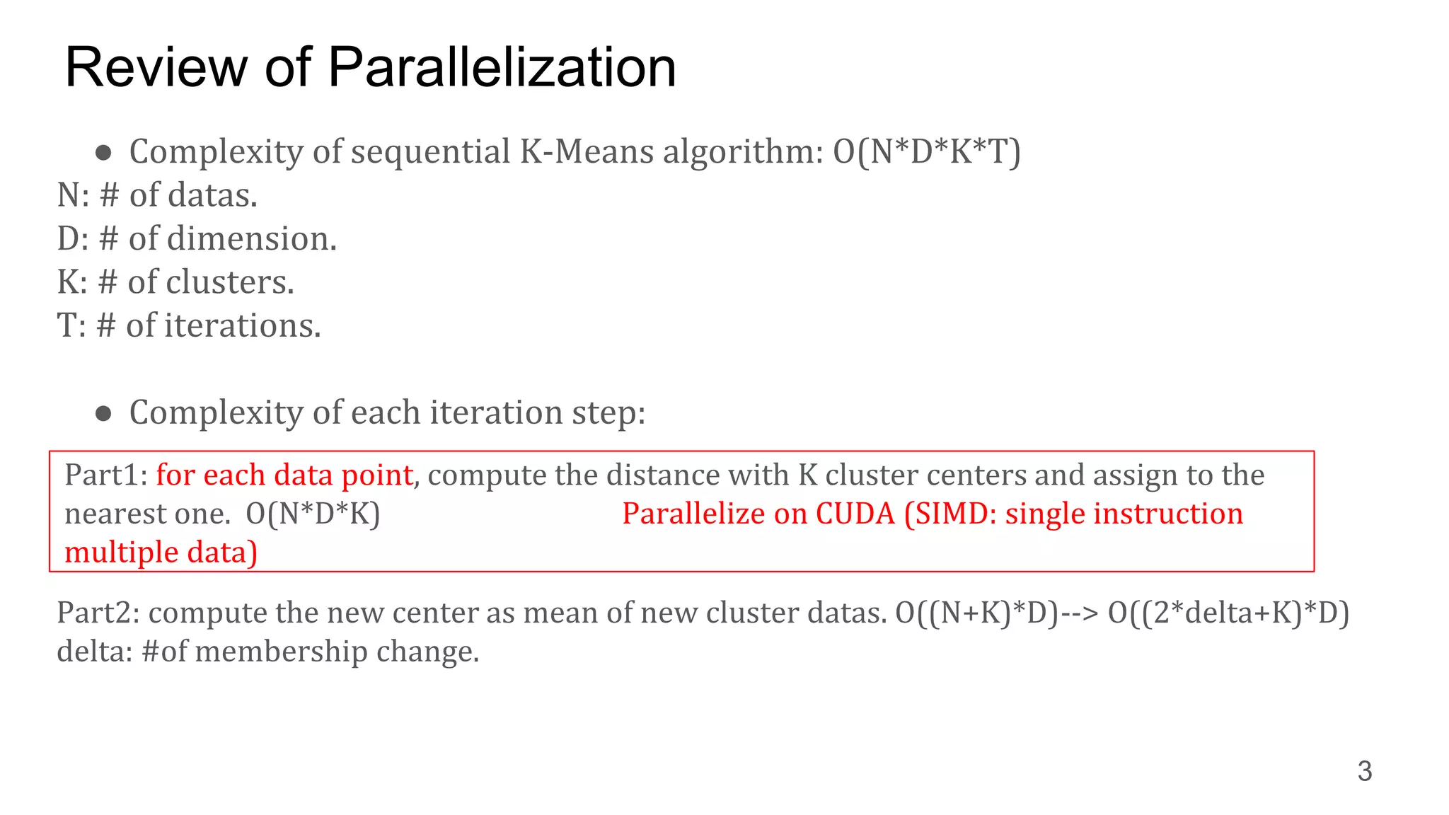 Parallel K means clustering using CUDA | PPT