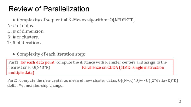 Parallel K means clustering using CUDA | PPT