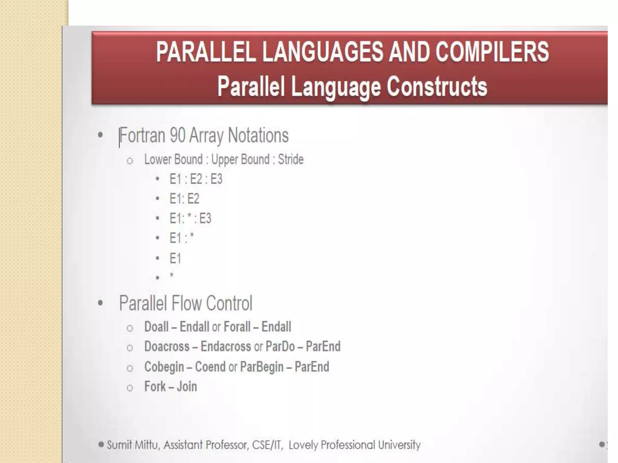 Parallel language & compilers | PPT