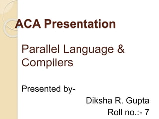 Parallel language & compilers | PPT