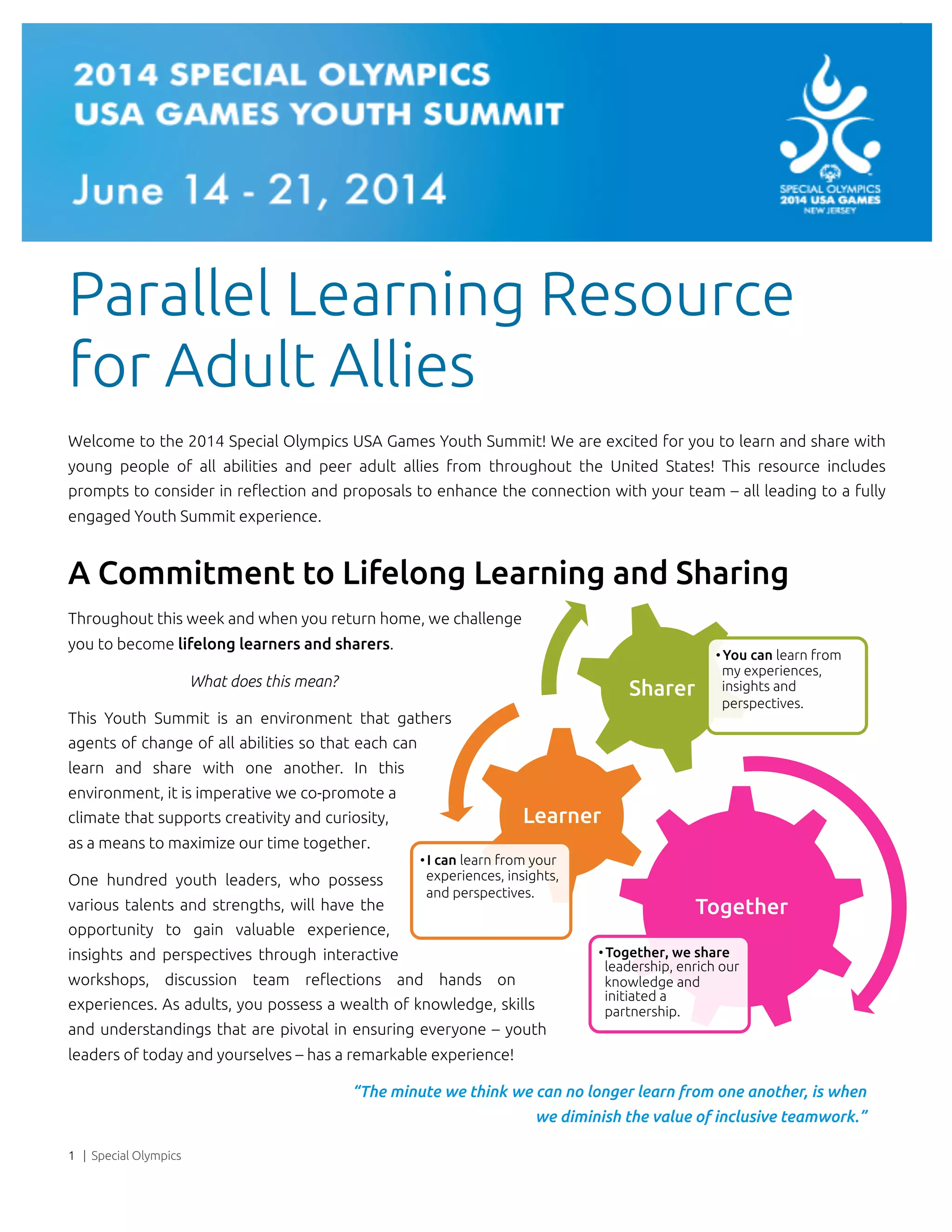 Parallel Learning Resource for Adult Allies | PDF