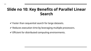 Parallel linear search how does linear search work in parallel.pptx