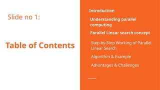 Parallel linear search how does linear search work in parallel.pptx