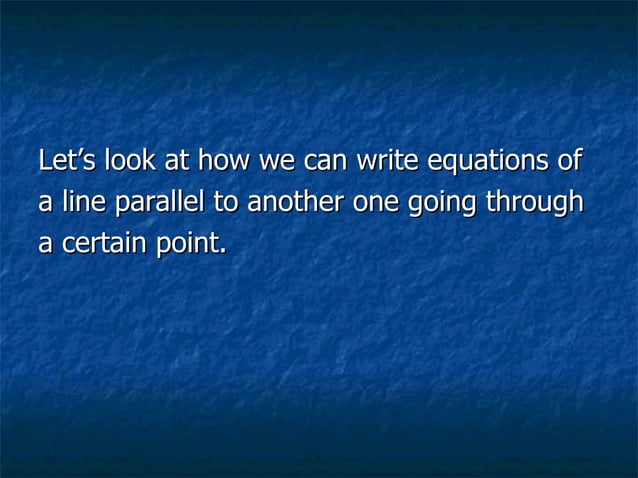 Parallel Lines | PPT