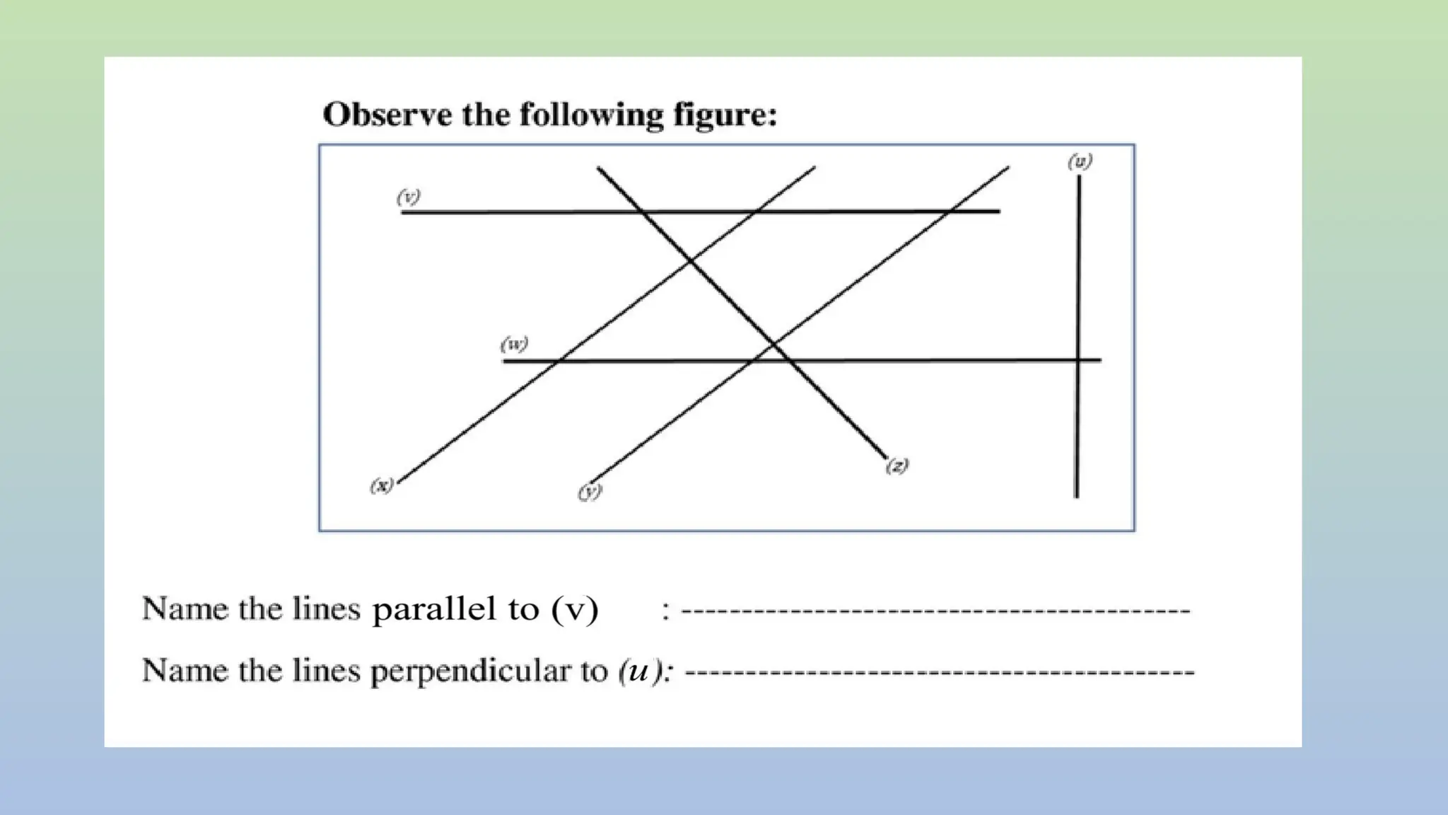 Parallel intersecting and perpendicular lines grade four | PPTX