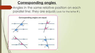 Understanding Angles Formed by Parallel Lines and Transversals in ...