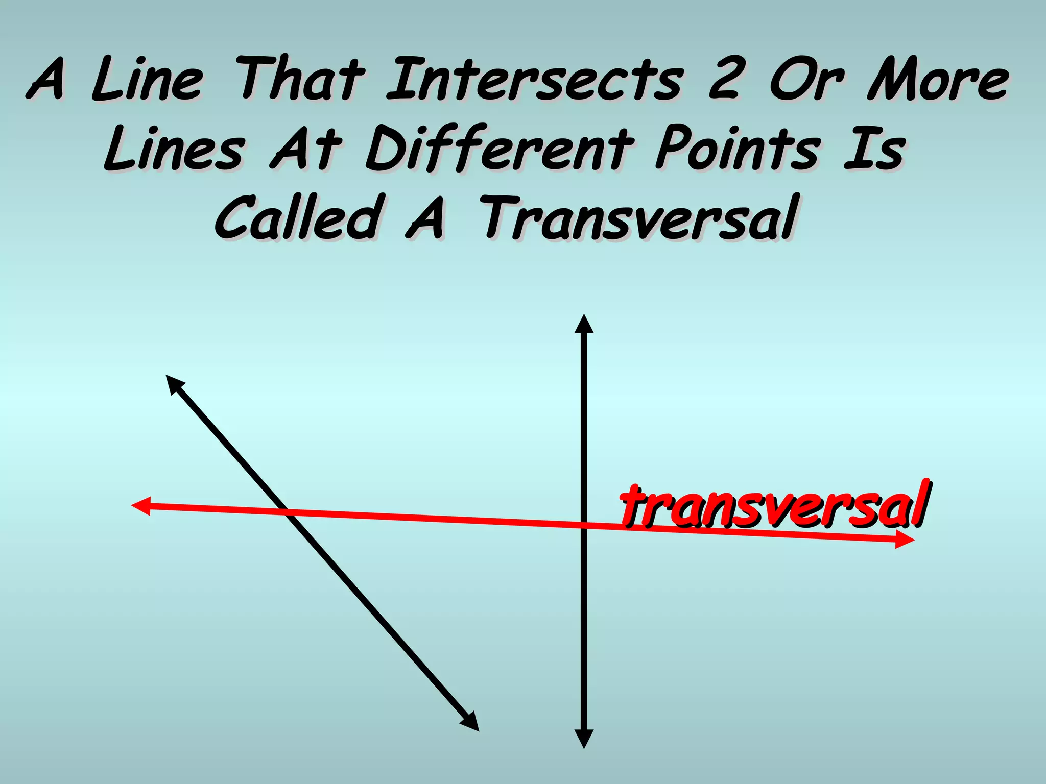 Parallel lines and transversals | PPT