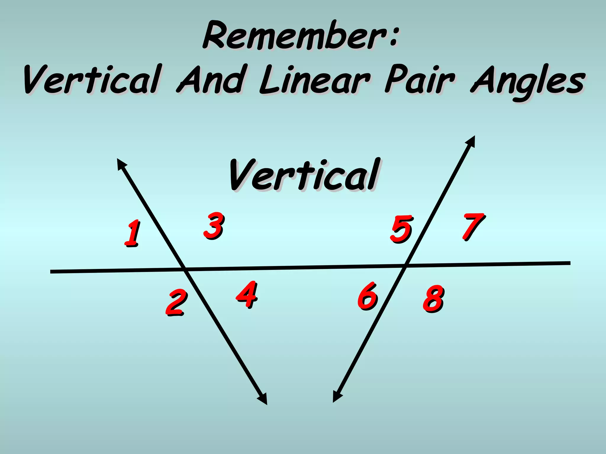 Parallel lines and transversals | PPT | Geography | Science