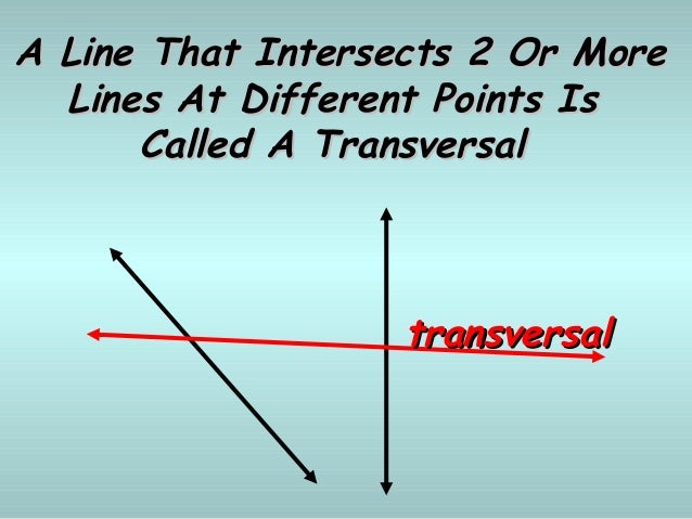 Parallel lines and transversals