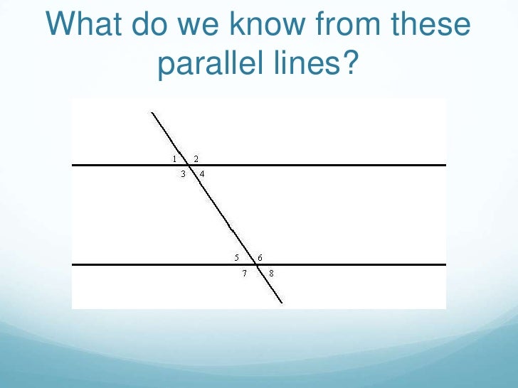 Parallel Lines Angles