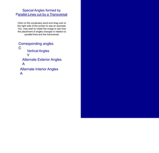 Parallel lines cut by a transversal | PPTX
