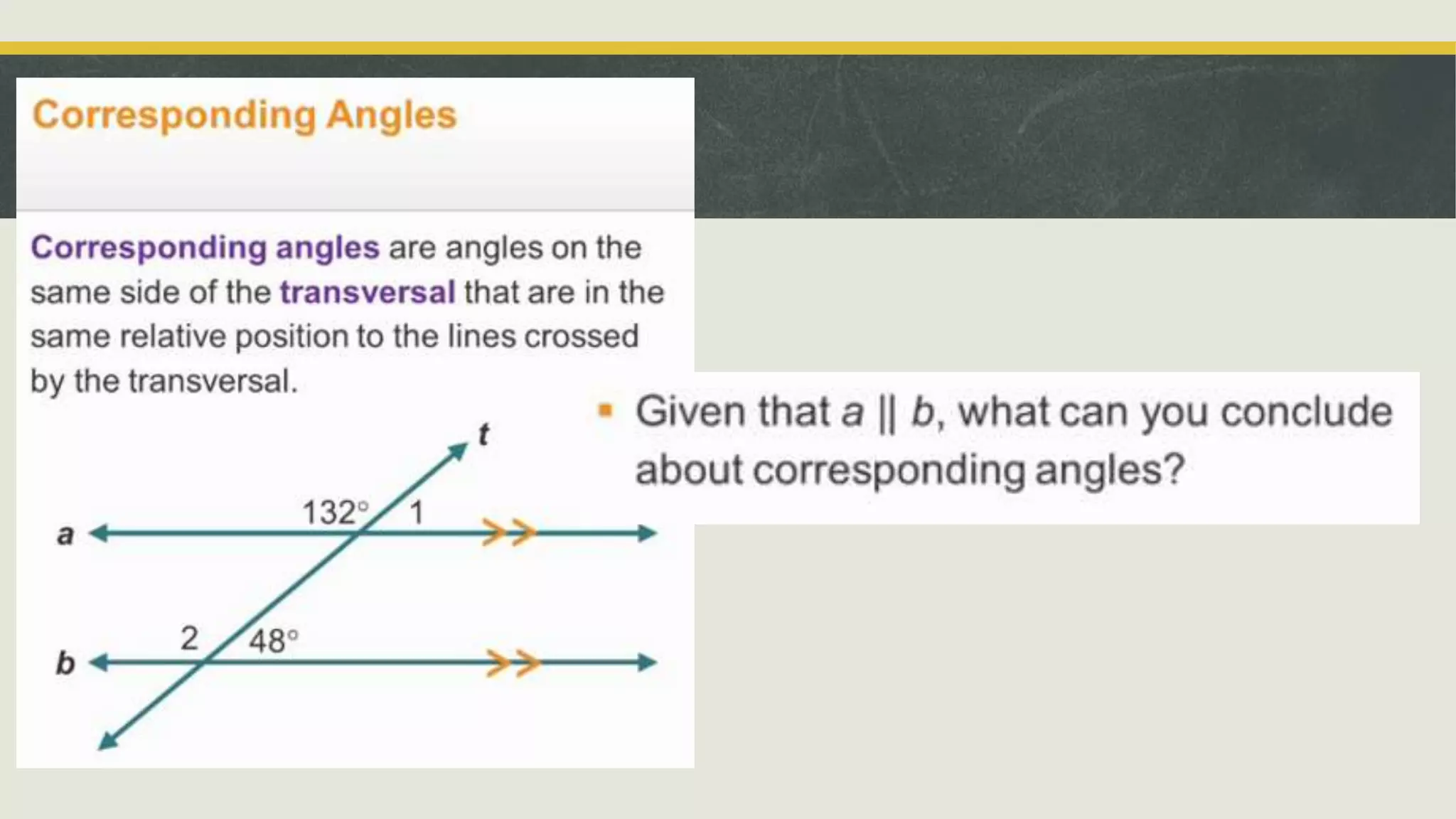 Parallel lines cut by a transversals | PPTX | Educational Assessment ...