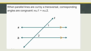 Parallel lines cut by a transversals | PPTX