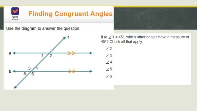 Parallel lines cut by a transversals | PPTX | Educational Assessment ...
