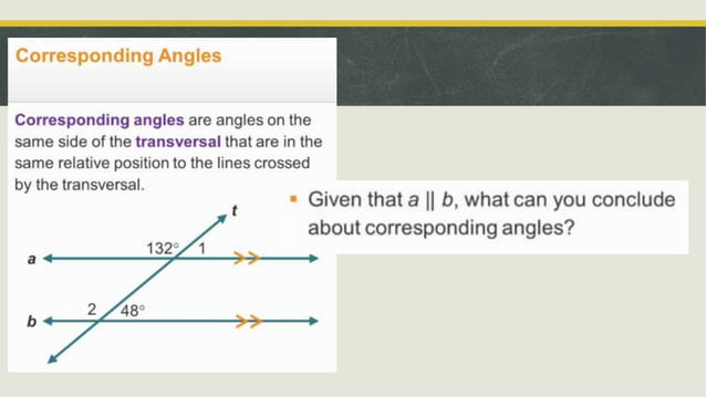 Parallel lines cut by a transversals | PPTX | Educational Assessment ...