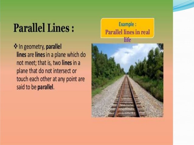 Parallel lines in real life | PPTX
