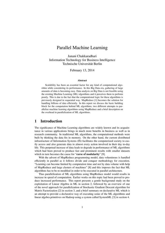 Parallel ML Speeds Up Big Data Analysis | PDF