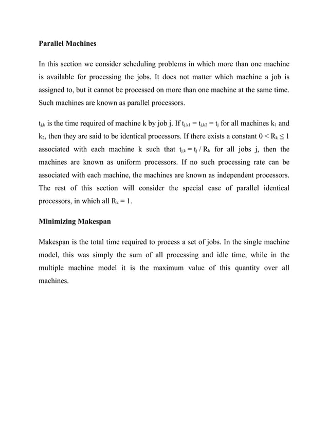 Parallel machines | PDF