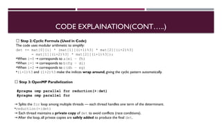 Parallel MATRIX Determinant Calculation Using OpenMP.pptx