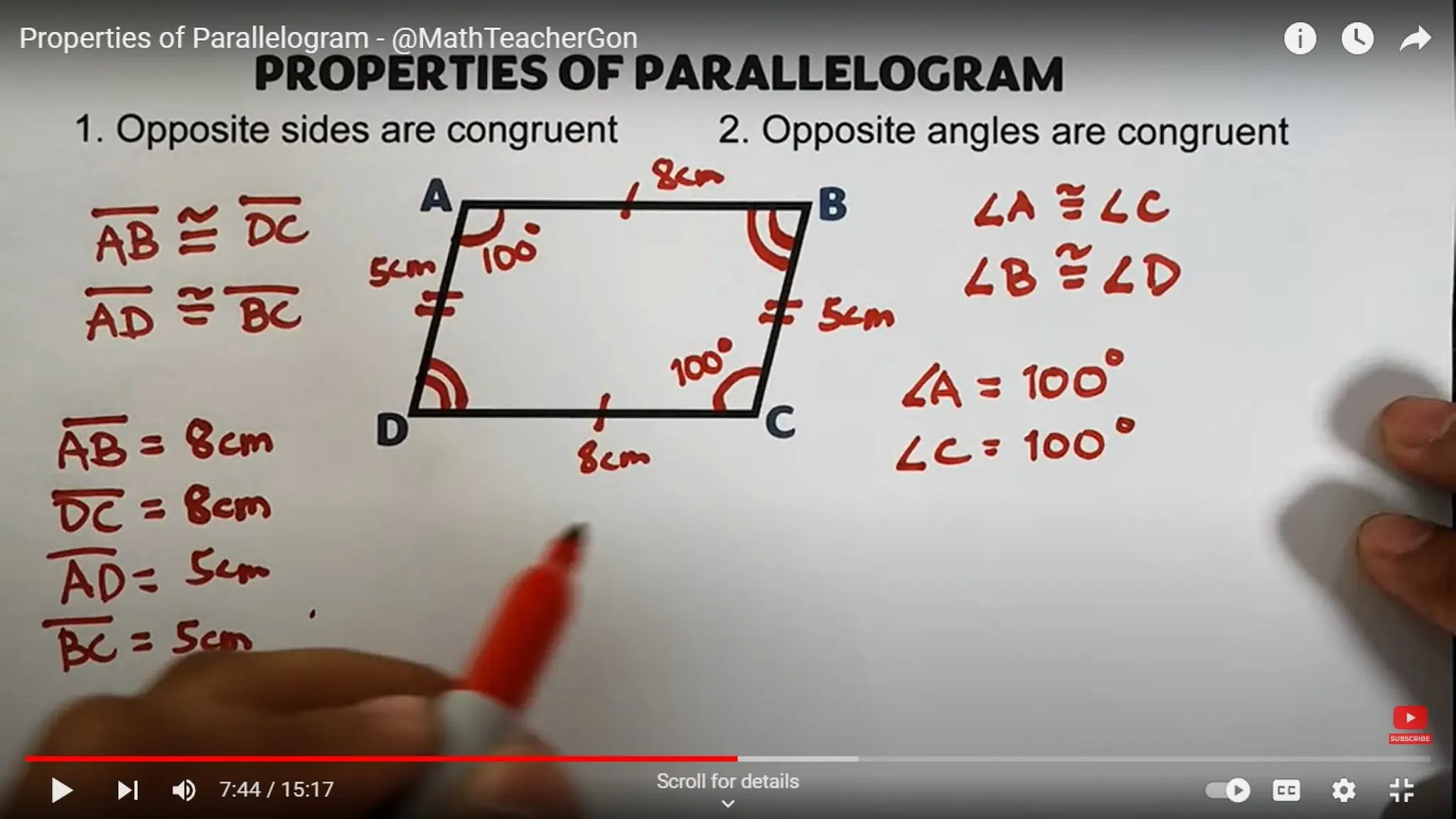 PROPERTIES OF PARALLELOGRAM, SOLVING PARALLELOGRAM | PPTX
