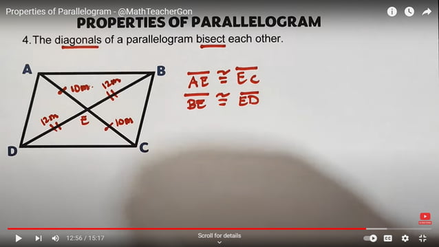 PROPERTIES OF PARALLELOGRAM, SOLVING PARALLELOGRAM | PPTX