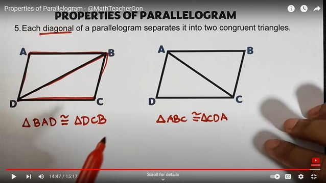 PROPERTIES OF PARALLELOGRAM, SOLVING PARALLELOGRAM | PPTX