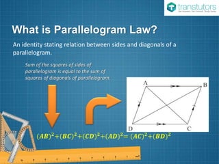 Parallelogram Law Force | Civil Engineering | PPTX