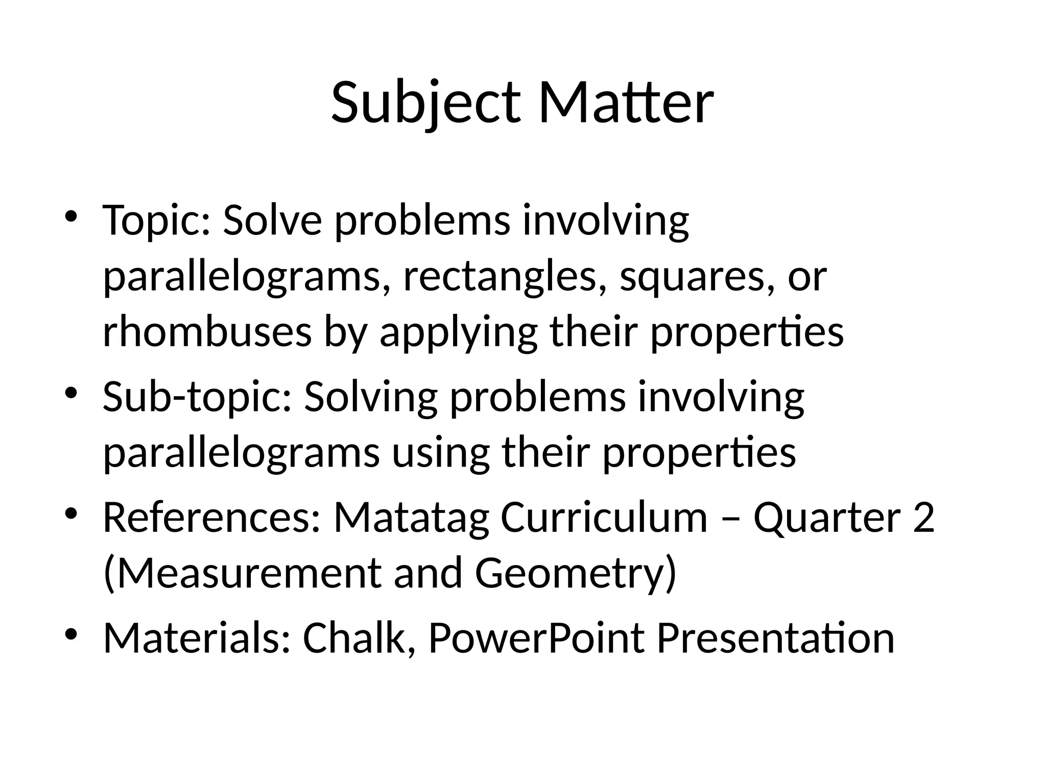 Parallelogram_Lesson_Plan_PPT. in mathematics nine | PPTX