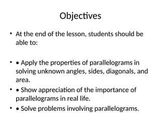 Parallelogram_Lesson_Plan_PPT. in mathematics nine | PPTX