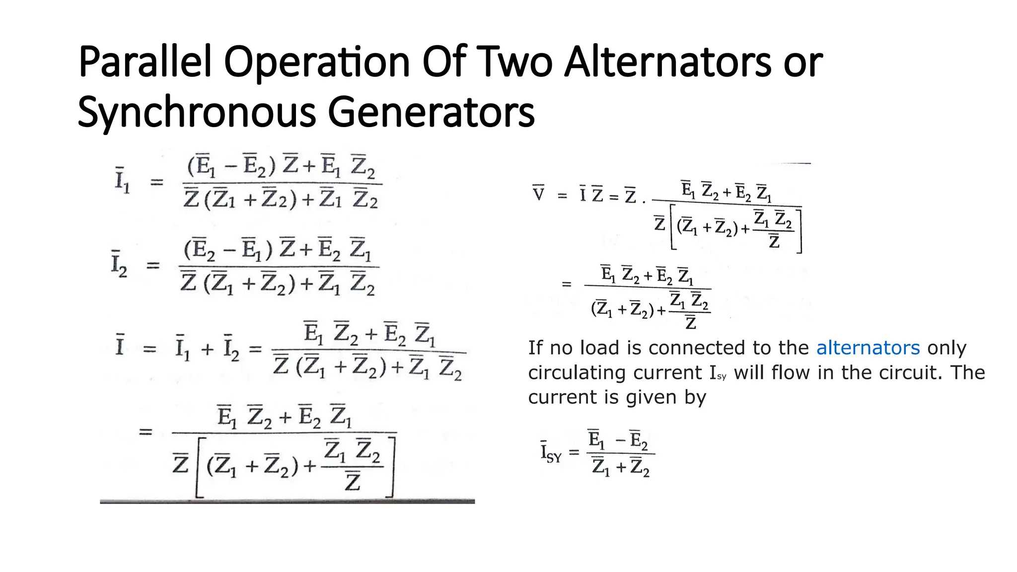 parallel operation of alternator.pptx of pokhara university | PPTX