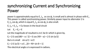 parallel operation of alternator.pptx of pokhara university | PPTX
