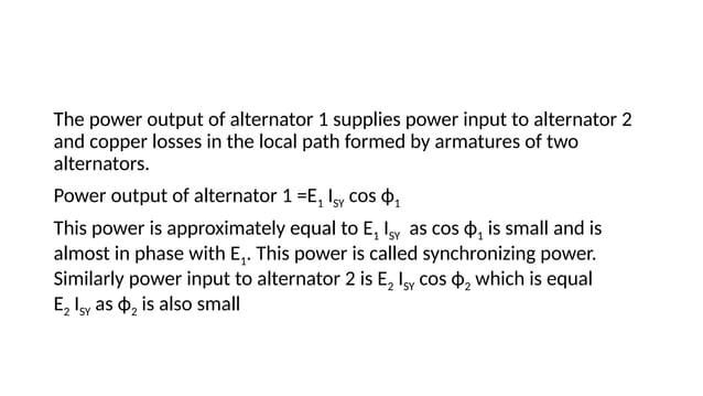 parallel operation of alternator.pptx of pokhara university | PPTX