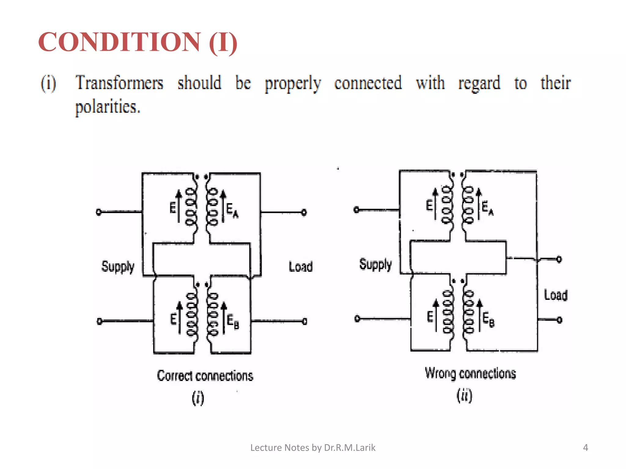 Parallel operation of transformers | PPT