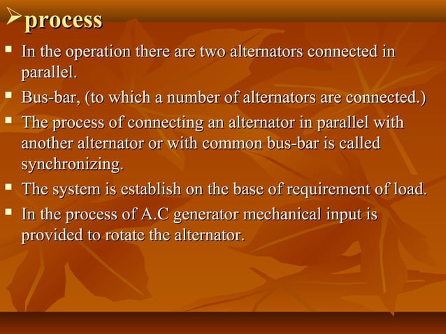 Parallel Operation on Alternators. | PPT