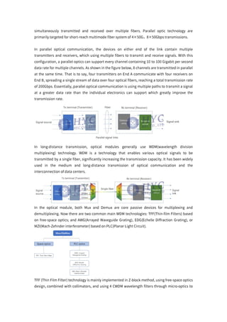 Parallel Optics and WDM Optics Subassemblies for High-speed Optical Transceivers.pdf