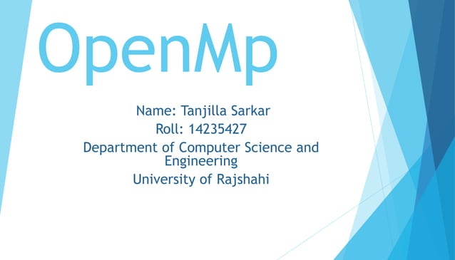 Parallel processing -open mp | PPT
