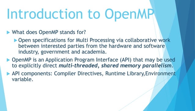 Parallel processing -open mp | PPT