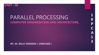 Parallel processing coa | PPTX