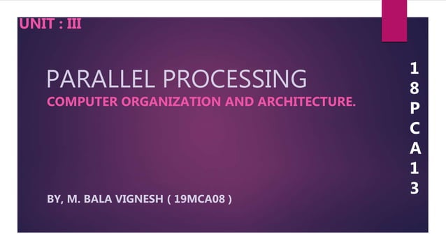 Parallel processing coa | PPTX