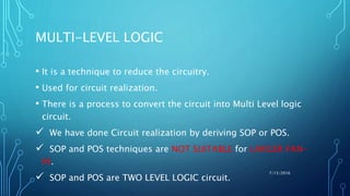 Parallel processing & Multi level logic | PPTX