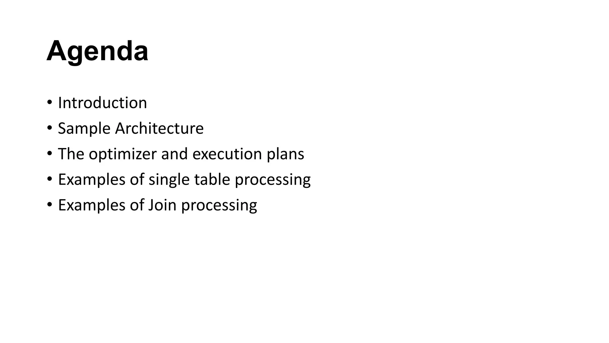 Introduction To Parallel Processing Algorithms In Shared Nothing