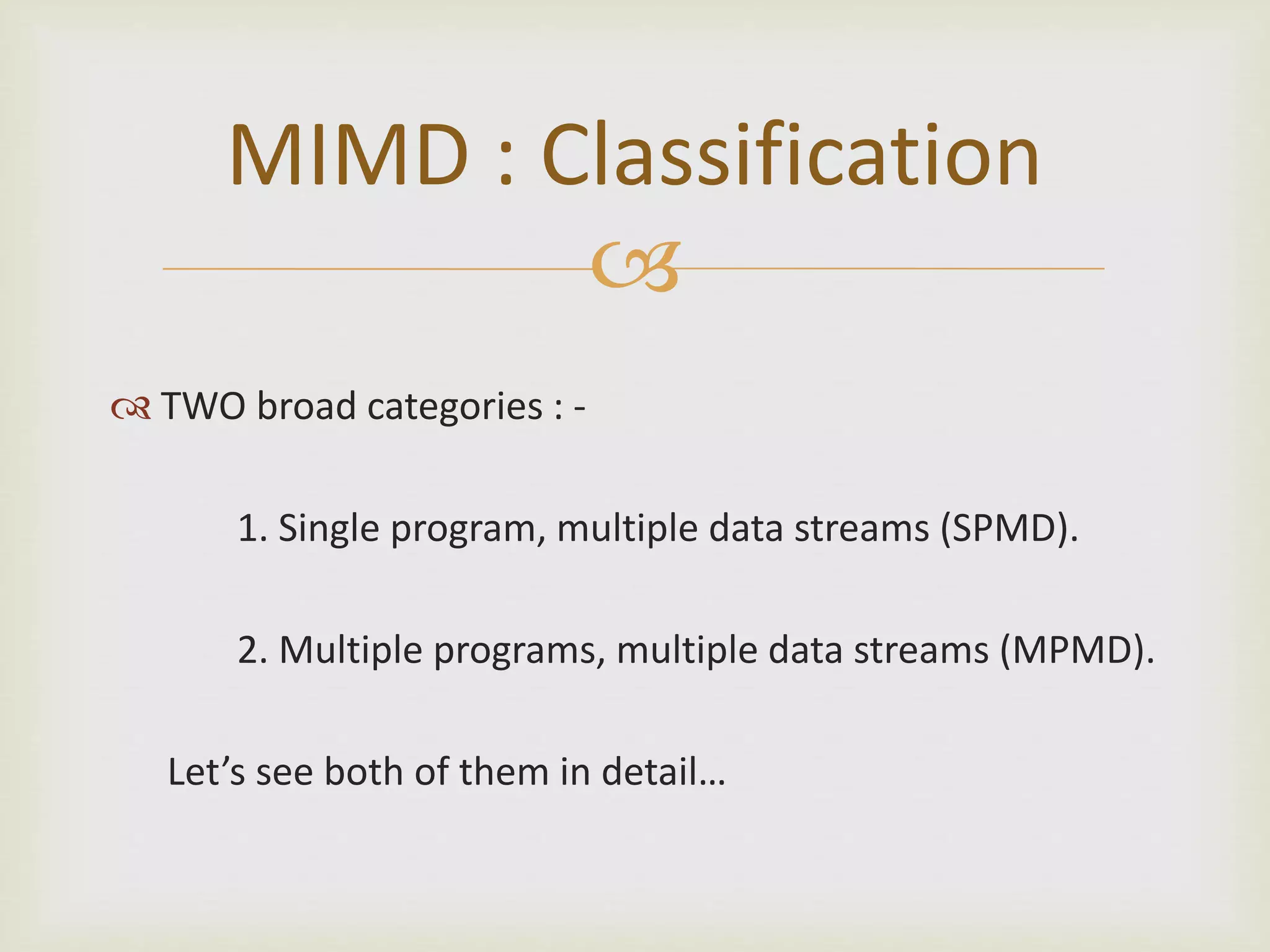 Parallel Processing Simd And Mimd Pptx Computing Technology And Computing