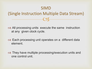 Parallel processing (simd and mimd) | PPTX