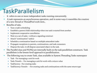 C# Parallel programming | PPTX