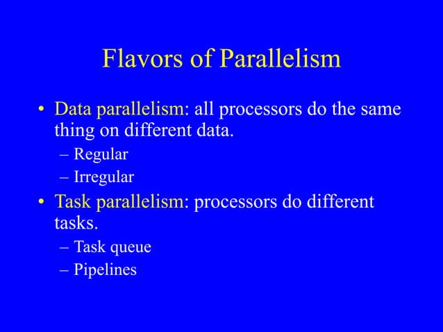 parallel programming.ppt | Programming Languages | Computing